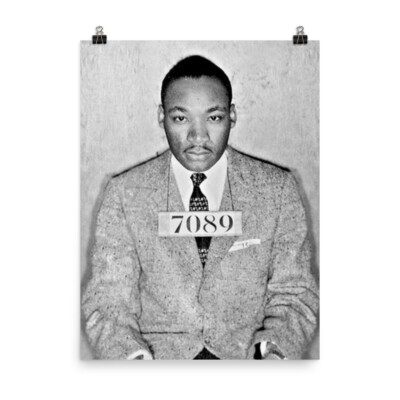 Martin Luther King Jr Mug Shot MLK Poster | eBay