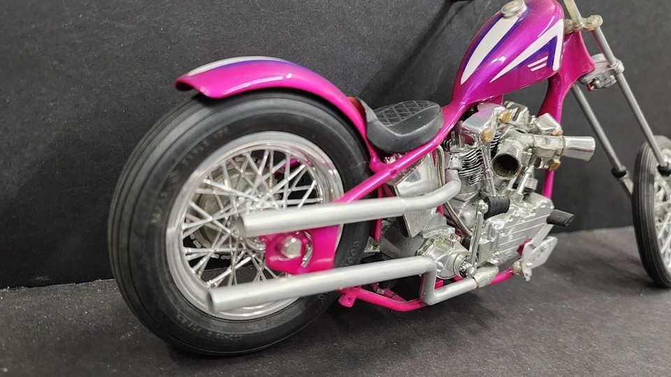 REVELL CUSTOM BUILT CHOPPER CUSTOM PAINT 13 INCHES LONG BUILT BY GARY ...