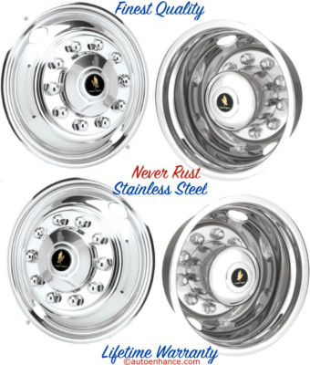 22.5" Freightliner Fld, M2 10 Lug Wheel Simulator Rim Liners Hubcap ...