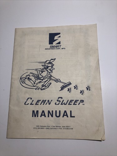 Vintage Clean Sweep arcade manual Service Operation Owners Original ...