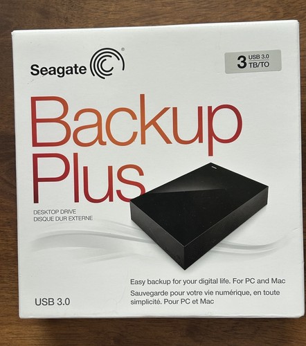 Seagate Backup Plus 3TB Desktop External HDD Desktop Drive Brand New ...