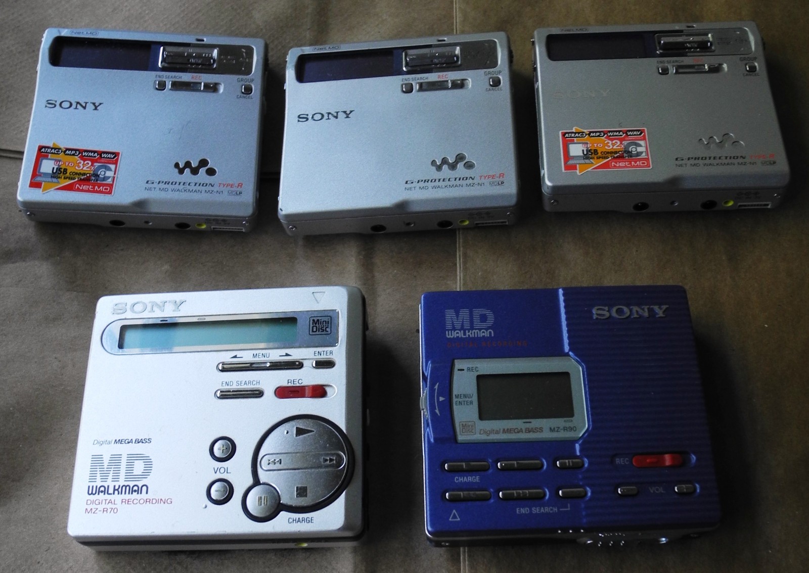 SONY Net MD Walkman Minidisc Recorder/Player - Lot of 5 - [READ!] | eBay