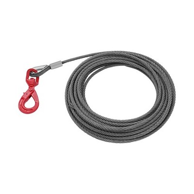 Wire Rope w/Swivel Self Locking Hook Wire Rope 2000kg/4409.25lbs 1.27cm ...