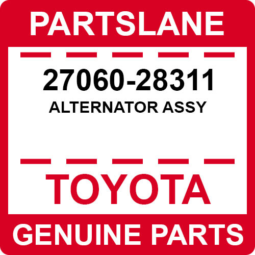 27060-28311 Toyota OEM Genuine ALTERNATOR ASSY | eBay