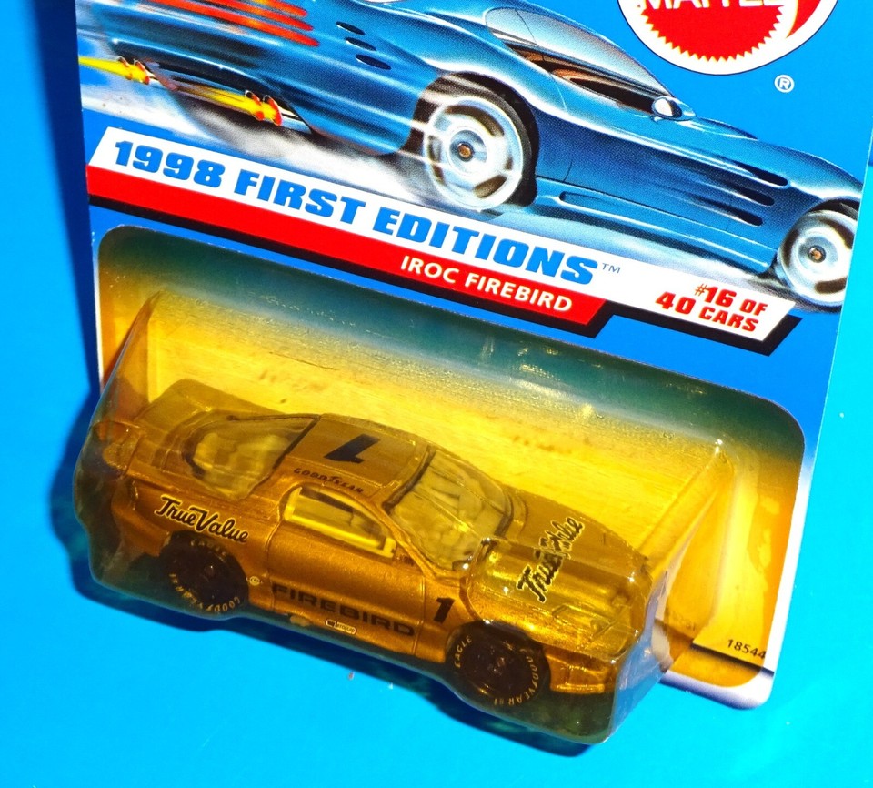 Hot Wheels 1998 First Editions #653 IROC Firebird Gold w/ GY5SPs True ...