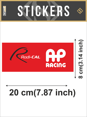 2X AP Racing Stickers Rally Sport Car Bumper JDM WRC Vinyl Decal ...