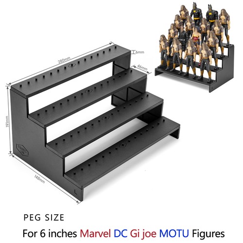 4 Tiers Display Risers Stand Shelf for 6inch Mavel Legends/ Gi Joe ...