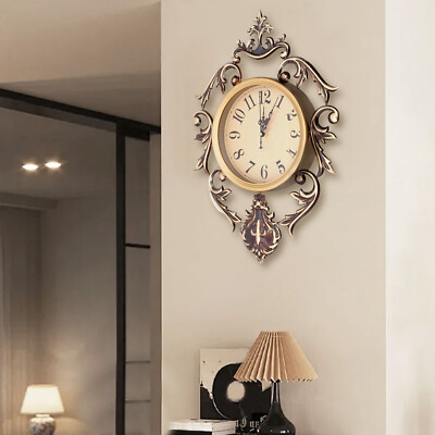 Vintage Metal Wall Clock, Decorative Retro Wall Clock for Bedroom ...