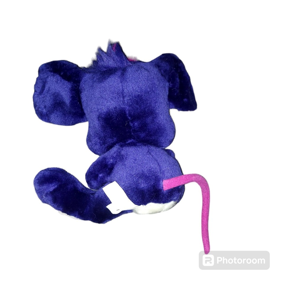 Play By Play Blue Plush Mouse 8" Stuffed Toy Colorful Hair | eBay