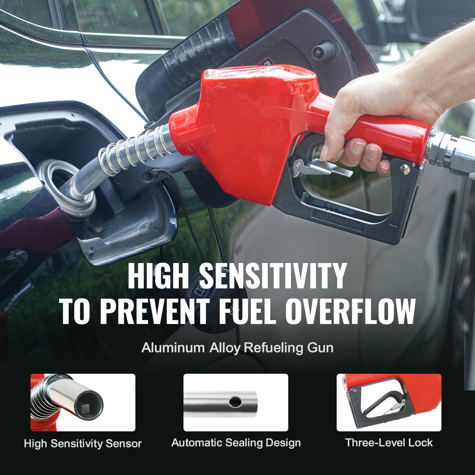 VEVOR Fuel Hose Reel Retractable 1" x 50' Diesel Hose Reel Auto ...