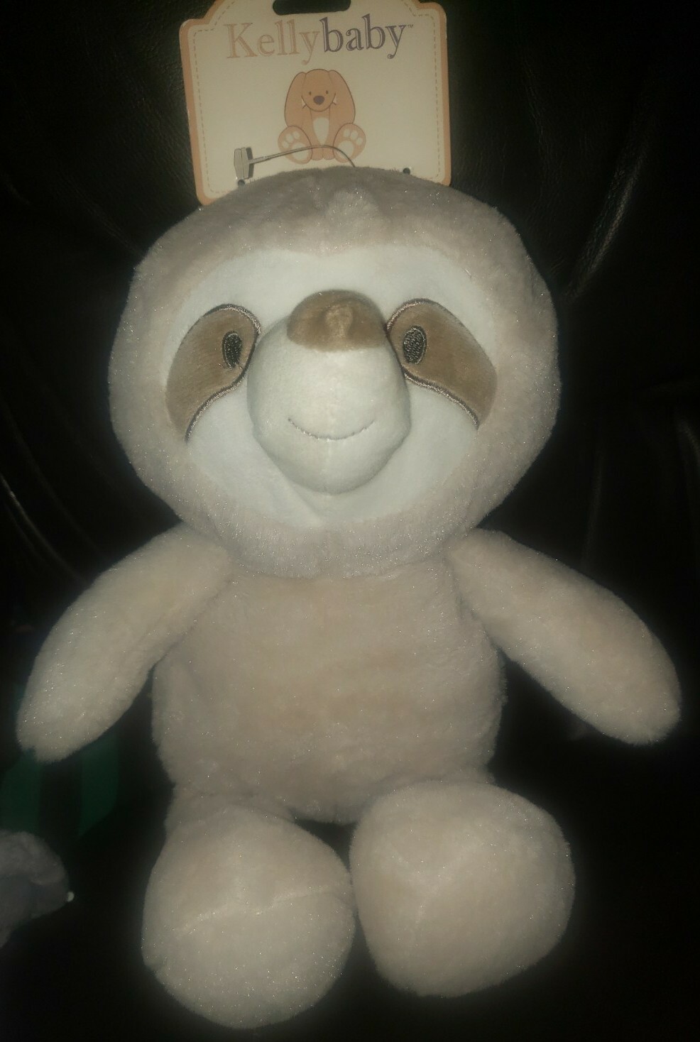 KellyBaby 14" Sloth Tan Crinkle Rattle Infant Plush Stuffed Lovey 2019 ...