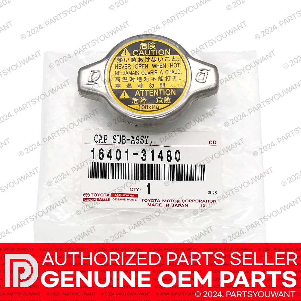 GENUINE Toyota Lexus Scion OEM Engine Radiator Cap 16401-31480 / ...