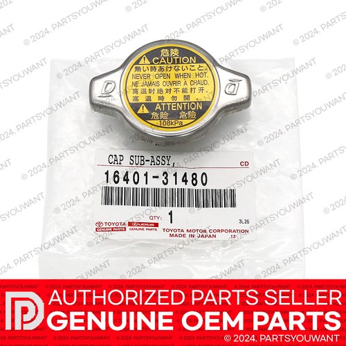 GENUINE Toyota Lexus Scion OEM Engine Radiator Cap 16401-31480 / ...