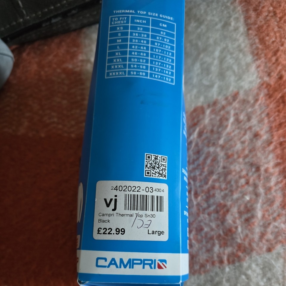 New Campri Sports Baselayer Men’s Thermal Pant Size L - To Fit 36-39 ...