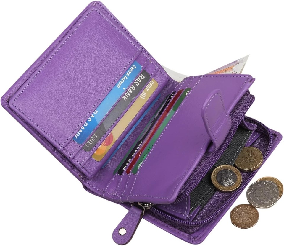 STARHIDE Womens RFID Leather Clutch Wallet Coin Card ID Best Gift For ...