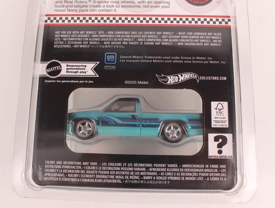 Hot Wheels RLC Exclusive 1990 Chevy 454 SS Teal Red Line Club | eBay