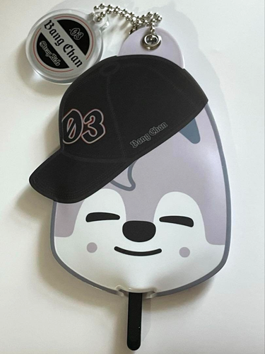 Stray Kids Wolf Chan Mini Paper Fan Image Picket Keychain dominATE ...