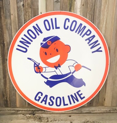 Union 76 Unocal Motor Oil Gasoline 25.5" Metal Steel Sign Garage ...
