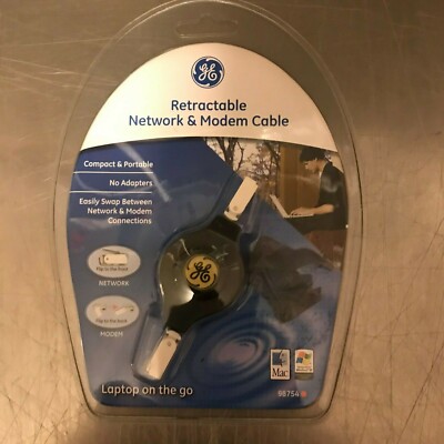G E Retractable Network & Modem Cable (4 ft) - B | eBay