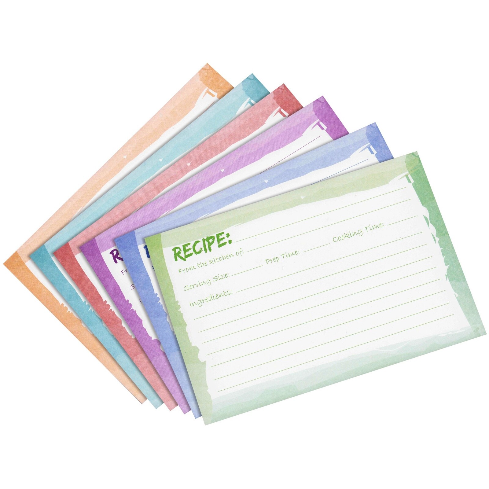 60-Pack 4x6 Recipe Cards Double Sided, Colored Recipe Index Cards | eBay