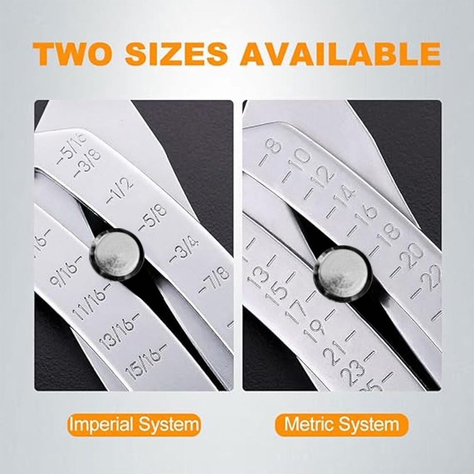 Bolt & Nut Identifier Gauge Size Gauge Precise Bolt Size Finder ...