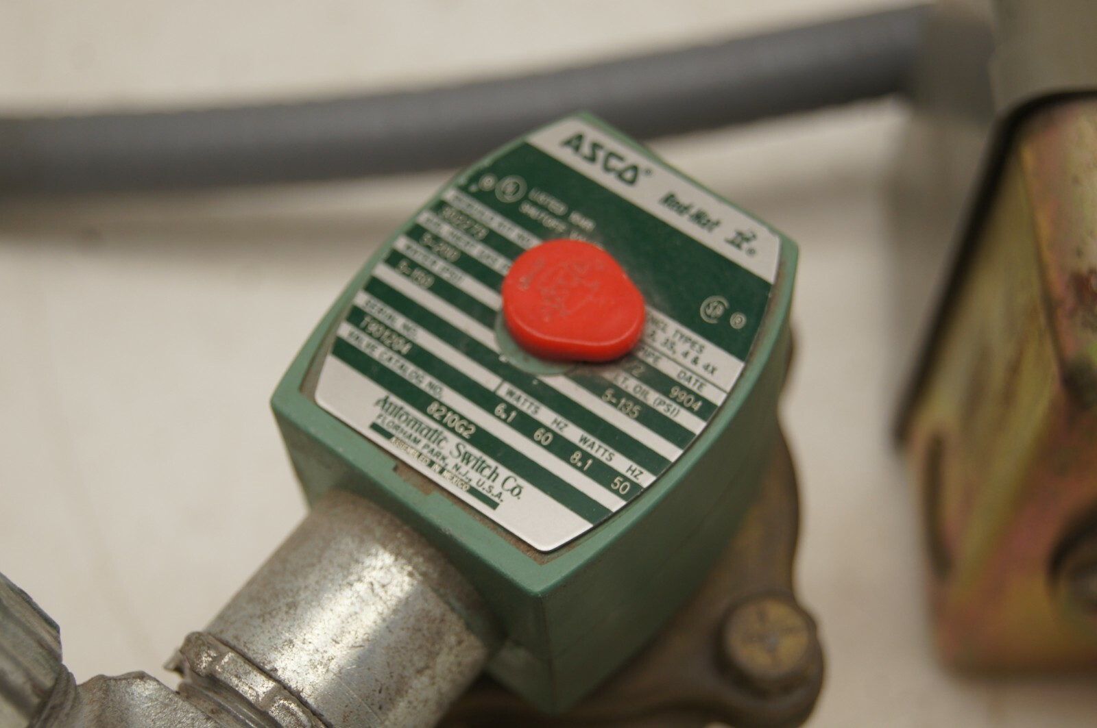 ASCO RED-HAT T901204 LISTED 104R SHUTOFF VALVE 8210G2 OEM | eBay