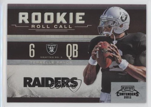 2011 Playoff Contenders - Rookie Roll Call Black #25 Terrelle Pryor /50 ...