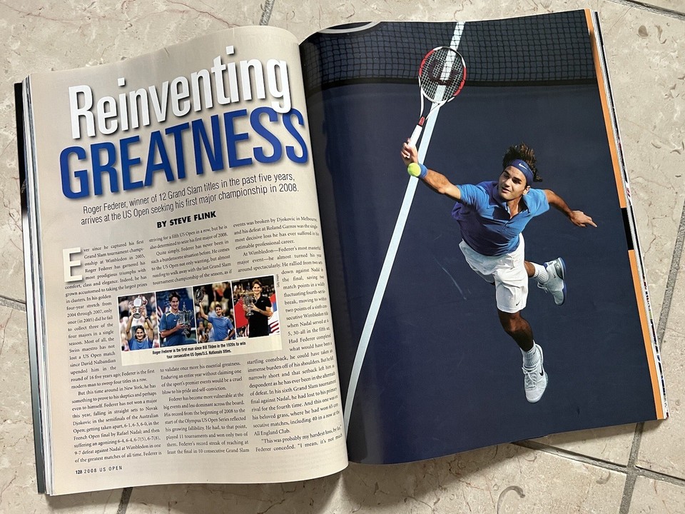 U.S. Open Tennis Program Magazine Federer Nadal Djokovic Serena ...