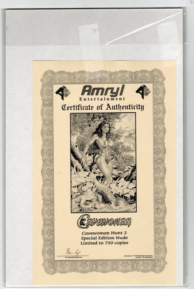 Cavewoman: HUNT #2C Budd Root COA LIMITED 750 Basement/Amryl 2011 | eBay