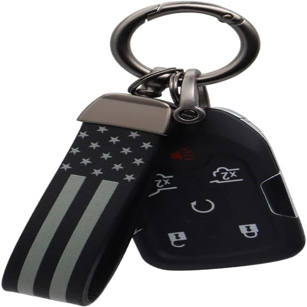 2PCS Alloy American USA Flag Car Keychain, Auto Parts Key Chain ...