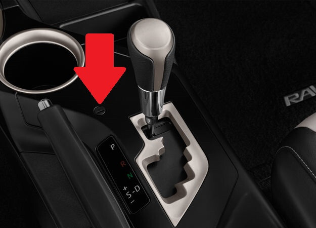 13 - 18 TOYOTA RAV4 A/T SHIFTER LOCK RELEASE BUTTON COVER OEM NEW BLACK ...