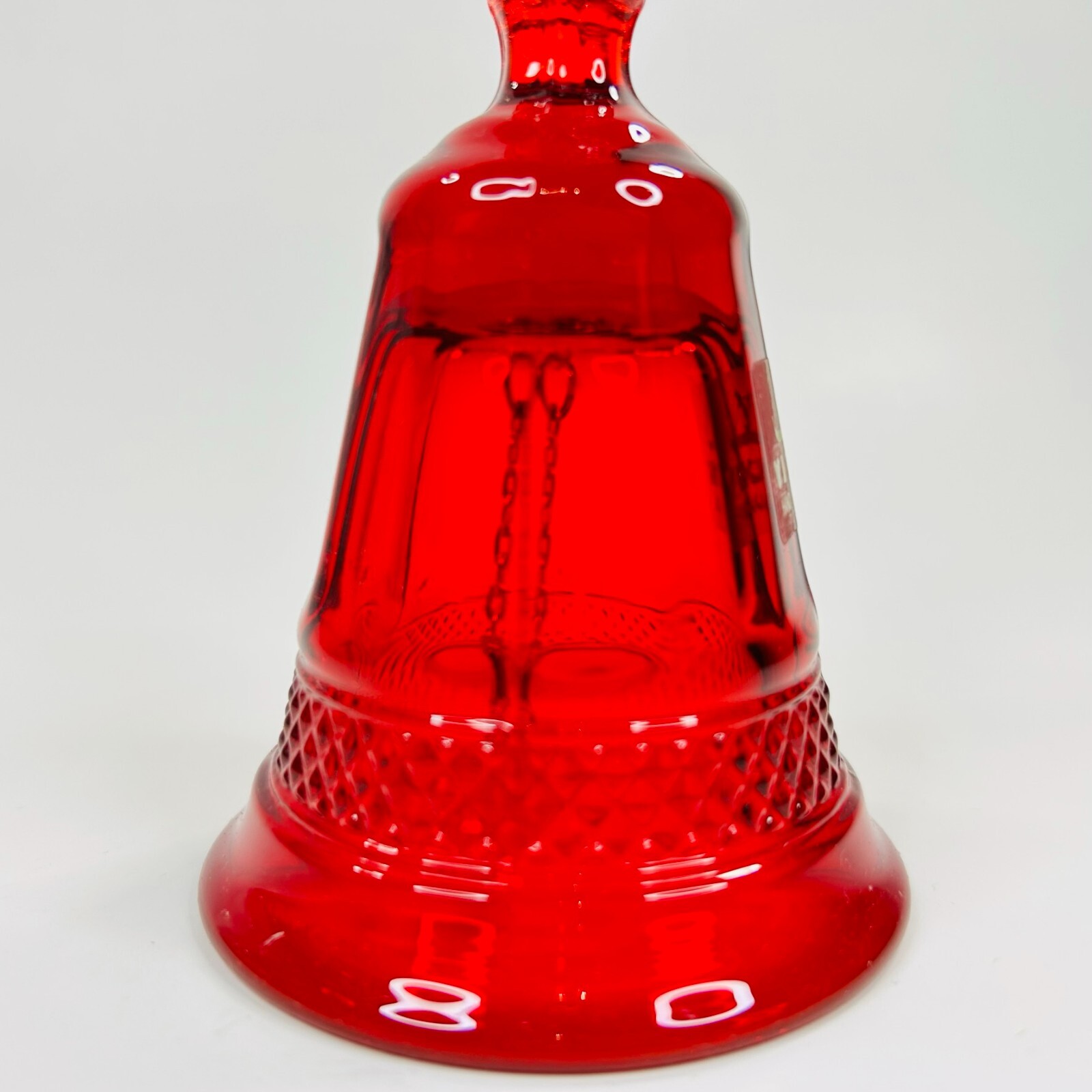 Viking Art Glass Mt. Vernon Bell Ruby Red 1979 Original Sticker #7836 ...