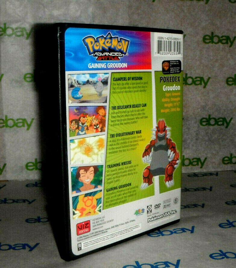 Pokemon Advanced Battle - Vol. 1: Gaining Groudon (DVD, 2006 ...