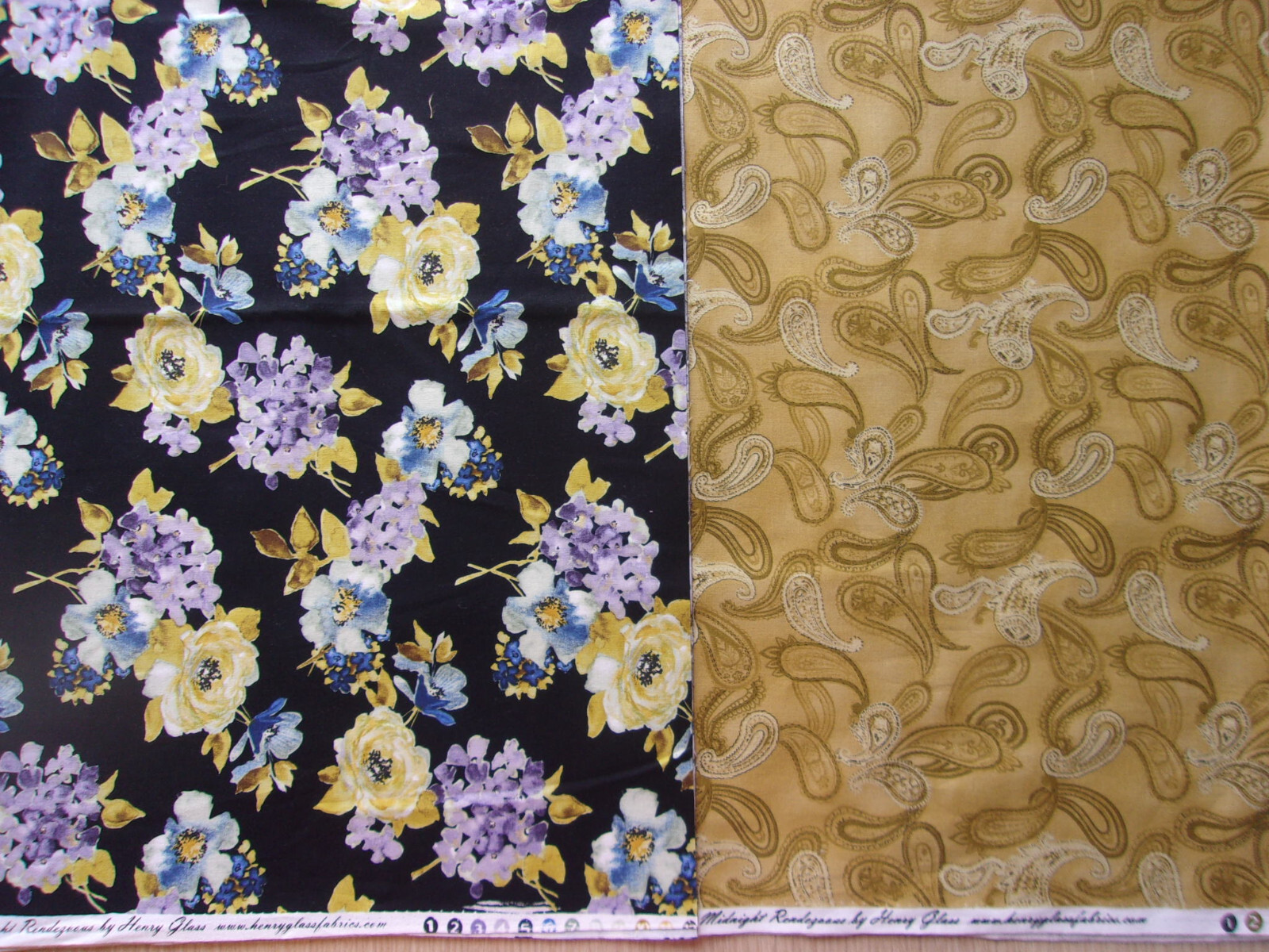 Henry Glass Midnight Rendezvous Coordinating Cotton Quilting Fabric -1 ...
