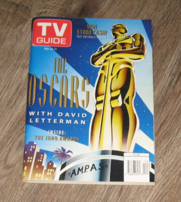 TV Guide 1995 magazine David Letterman OSCARS Ilene Kristen LINDA EVANS ...