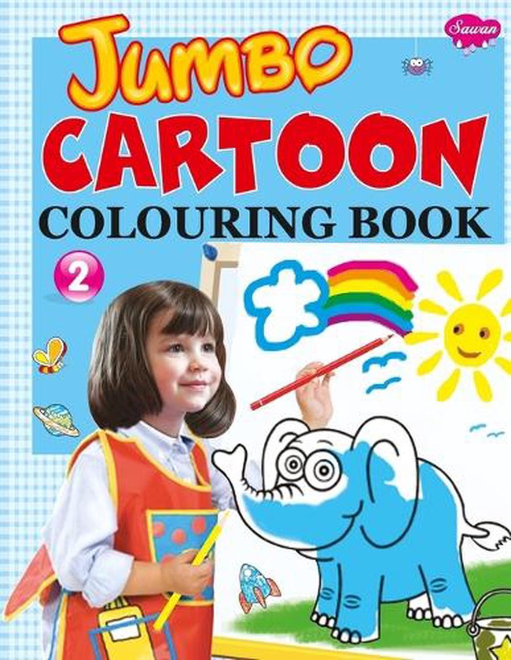 Jumbo Cartoon Colouring Book-2 by Manoj Pub. Ed. Borad Paperback Book ...