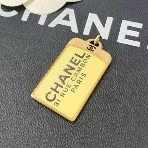 CHANEL Pendant Coco Mark Cambon Plate Gold Alphabet Logo PARIS Necklace ...