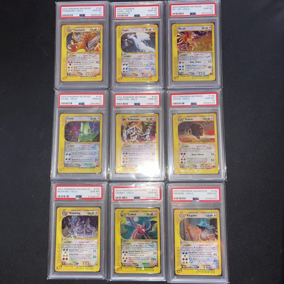 *Full Psa 10 Crystal Set* 2003 Skyridge and AquapolIs Crystal Gem Mint ...