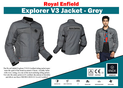 ROYAL ENFIELD "EXPLORER V3 JACKET-GREY" | eBay