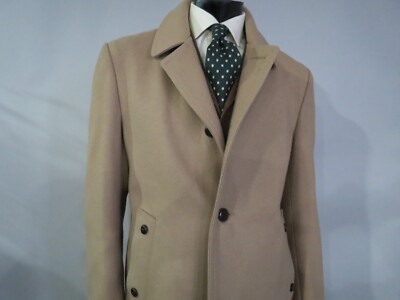 VTG Ivy J Press style Casualcraft Of NY Camel brown classic top coat 42 ...