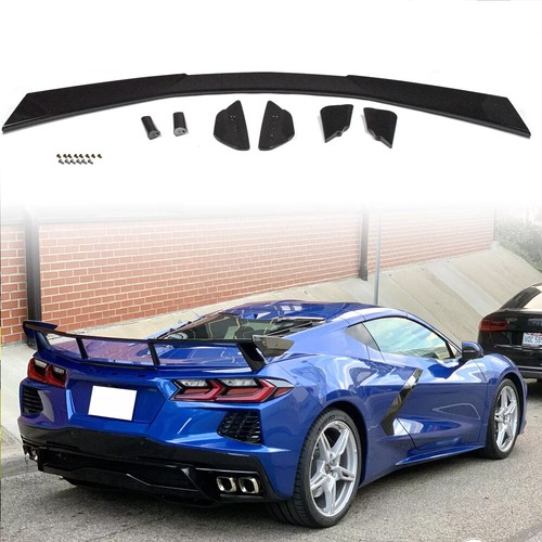 For 20-24 Chevy Corvette C8 Rear Trunk Lid High Wing Spoiler Kit Gloss ...