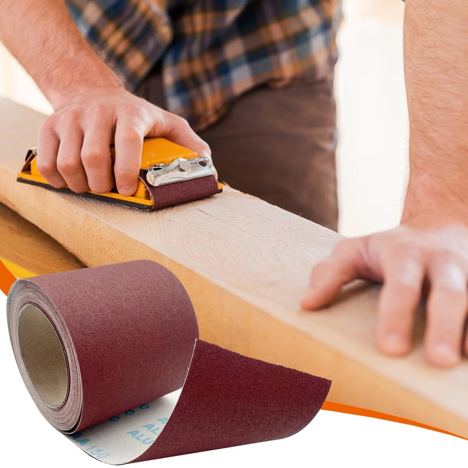 150 Grit Sandpaper Roll 4.5'' Wide 10Yard (= 71Pcs 1/4 Sheet Sandpaper ...