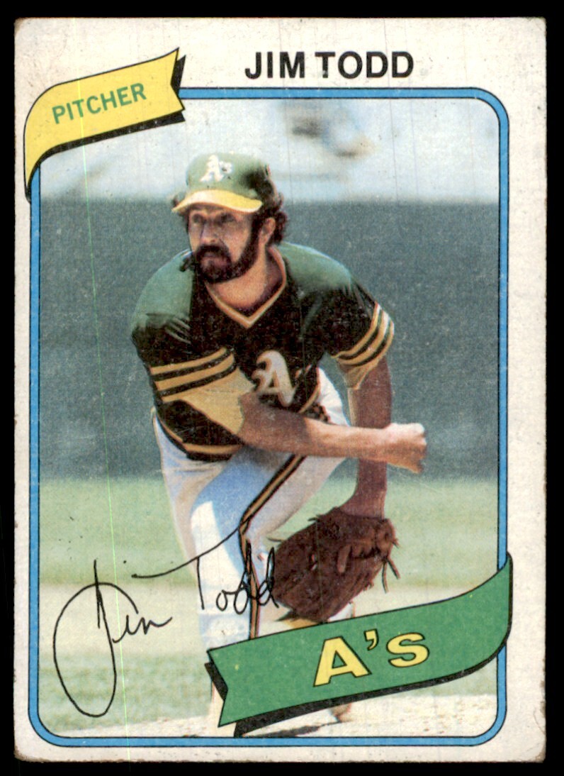 1980 TOPPS JIM TODD OAKLAND ATHLETICS #629 | eBay
