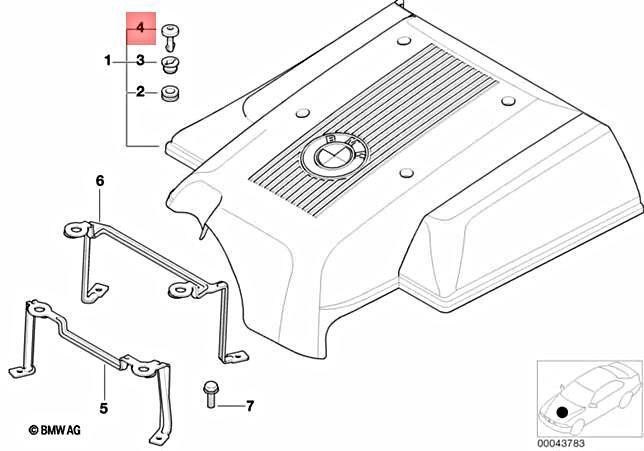 Genuine BMW E53 SUV Engine Acoustics Lock OEM 11611439252 | eBay