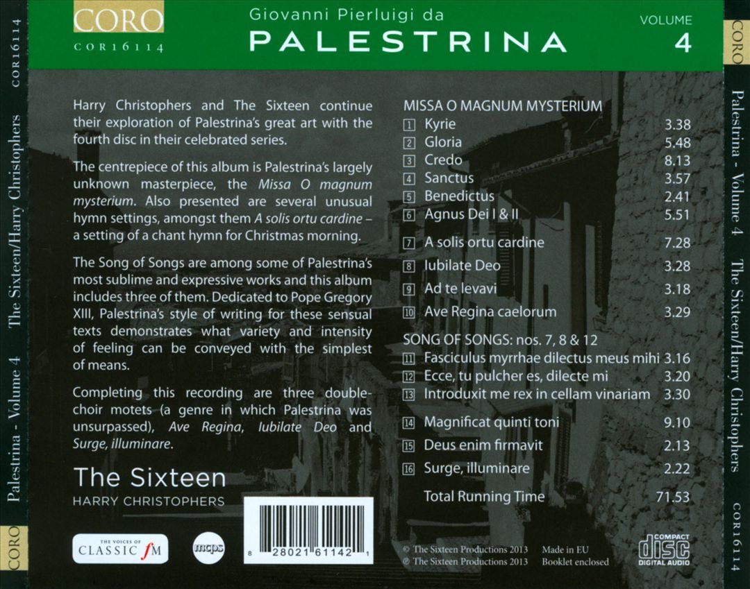 PALESTRINA, VOL. 4 NEW CD 828021611421| eBay