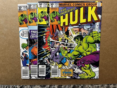 Incredible Hulk #255 256 257 258 Lot of 4 Marvel Comics 1981 | eBay