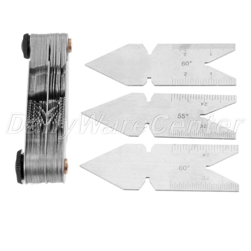 Center Gage Whitworth 55 & 60 Degree Inch Metric Thread Screw ...