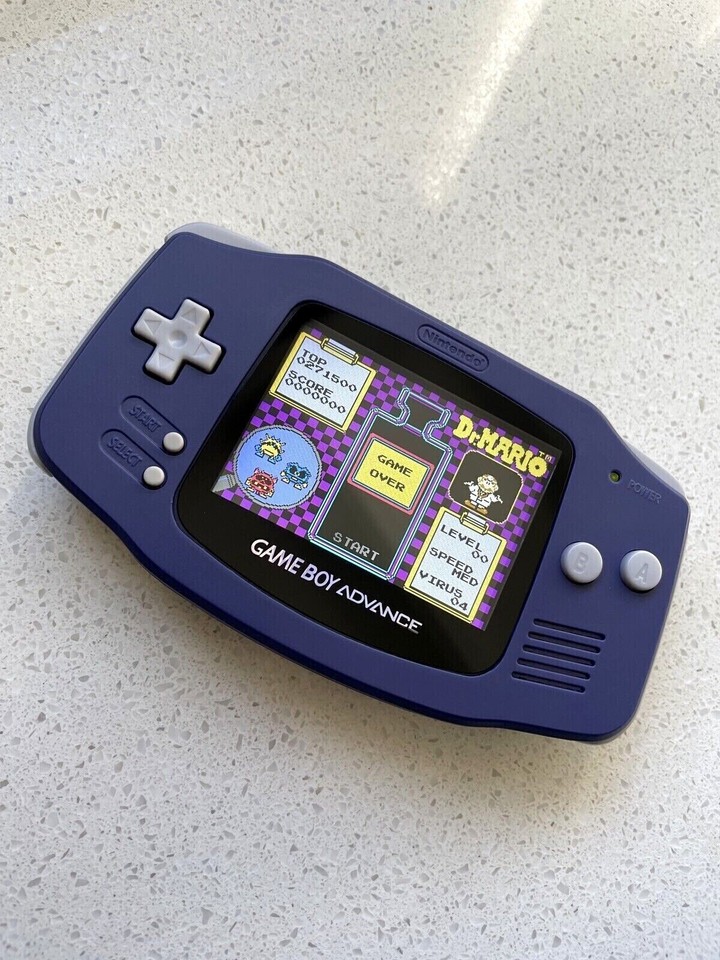 Nintendo Gameboy Advance GBA AGB BACKLIT IPS Bright Screen V2 INDIGO ...