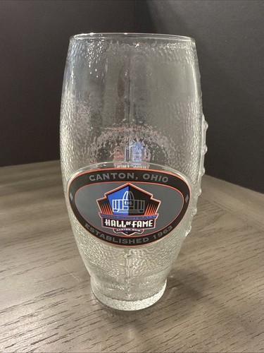 Vintage Canton Ohio Hall of Fame Football Glass NFL Football Shape ...