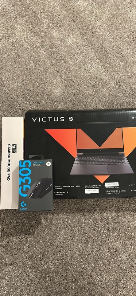 Black hp victus gaming laptop rtx 4050 15 inch new | eBay